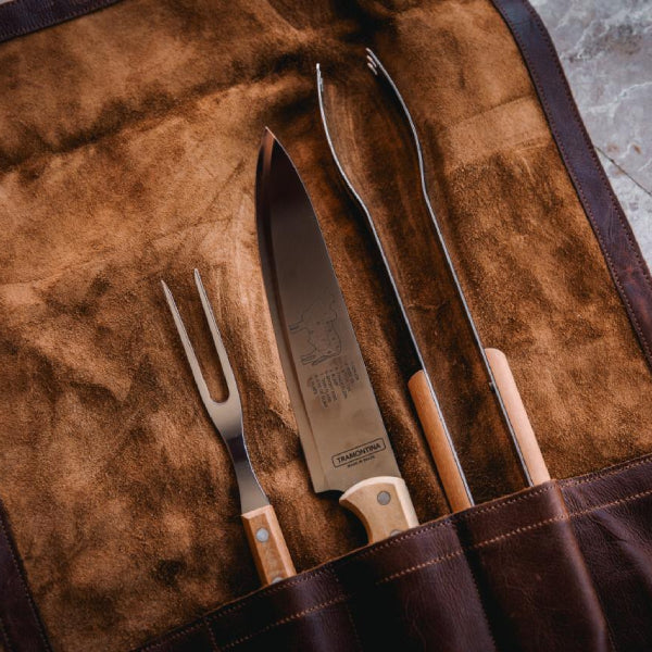 Premium handcrafted genuine leather braai set | Trend{ING} Corporate ...